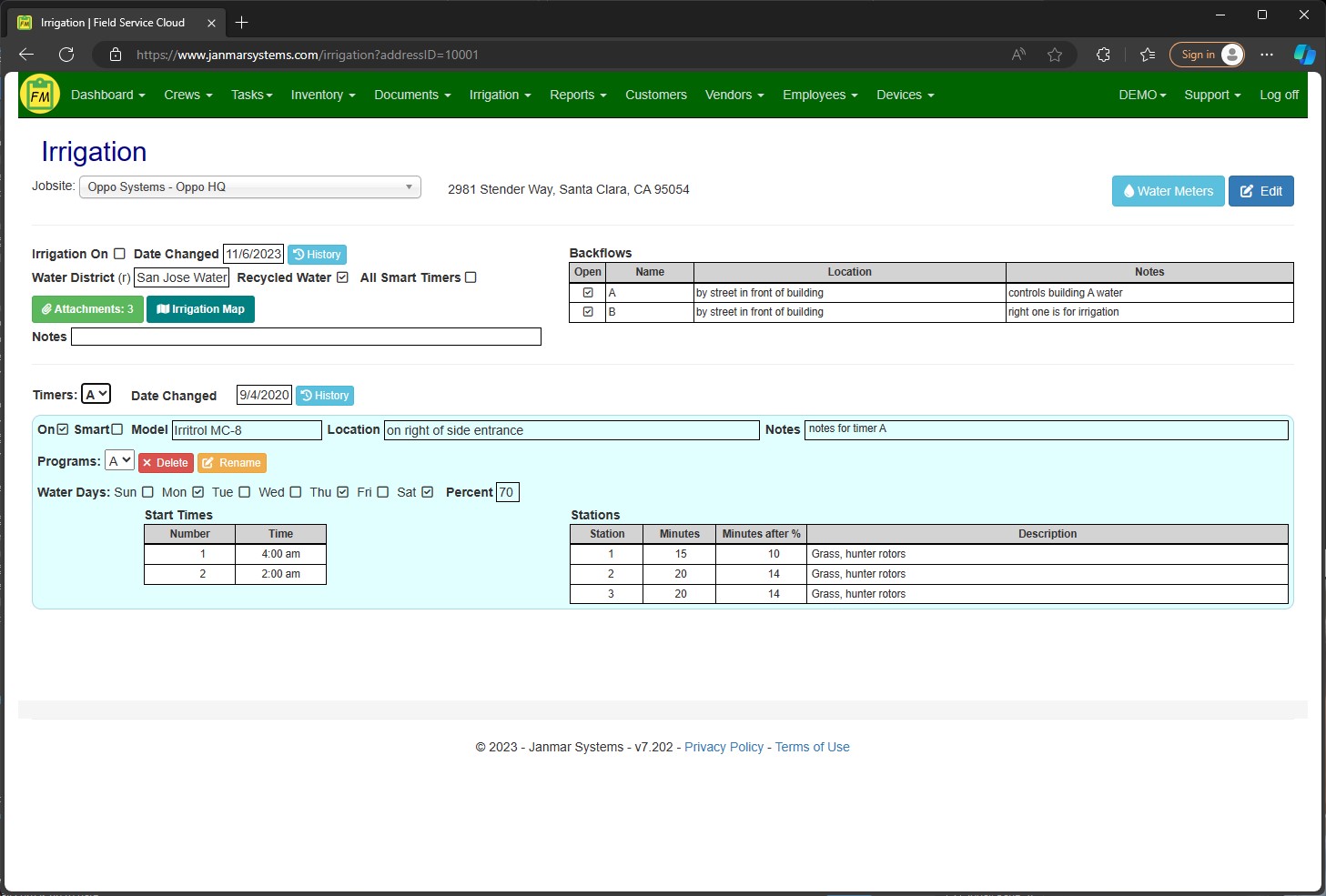 Irrigation Management Software | Field Service Cloud